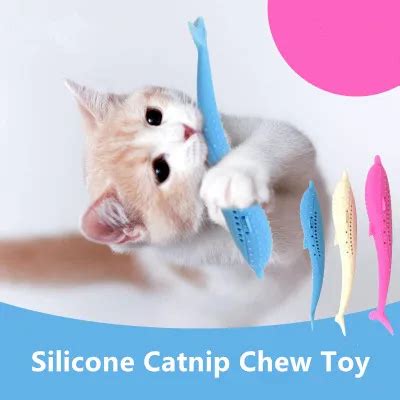 Мягкая силиконовая мята рыба кошка игрушка кошачья мята игрушка для ...