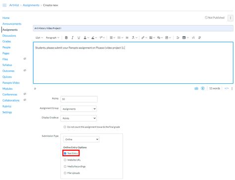 Panopto How To Create A Video Assignment