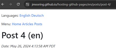 Host On Github Pages Unable To Locate Config File Or Config Directory