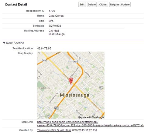 how can i display a small map on my record after i collected gps