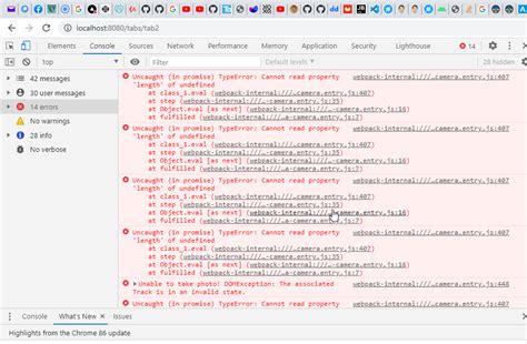 Unable To Take Photo Domexception The Associated Track Is In An Invalid State Issue