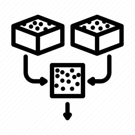 Training Data Machine Learning Algorithm Model Unsupervised Icon