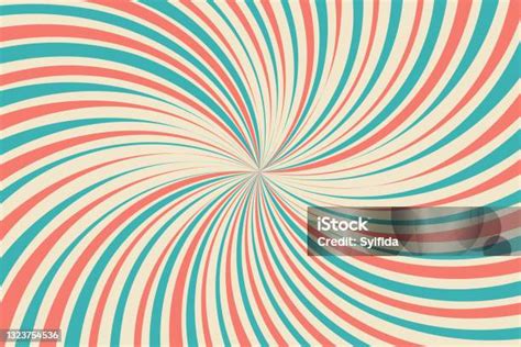 빈티지 서커스 벡터 배경 회전 백고룬화려한 줄무늬 선빔 레트로 포스터 코믹 한 방사형 버스트 배경 팝 아트에 대한 스톡 벡터 아트 및 기타 이미지 Istock