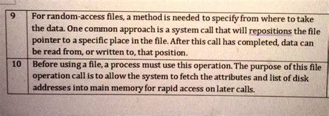 Solved For Random Access Files A Method Is Needed To Specify From