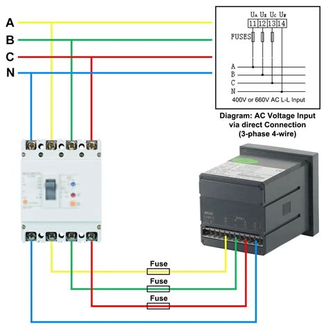 Ac Three Phase Digital Voltage Meter Amc72l Av3