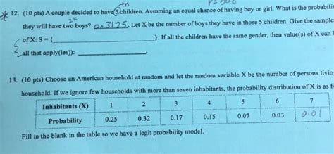 Solved Solve For 12 And 13 13 The Probability That X Is Chegg Com