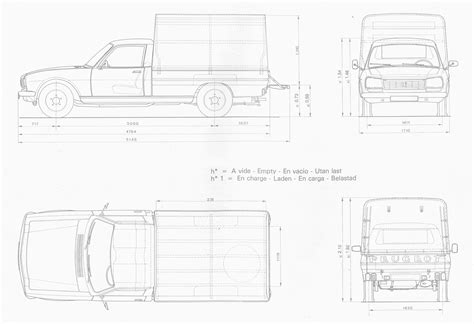 Peugeot 504 Truck Blueprint Download Free Blueprint For 3d Modeling