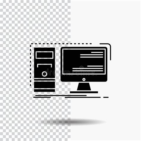 Computer Desktop Hardware Workstation System Glyph Icon On