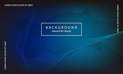 Premium Vector Abstract Gradient Background Wave Element For Design Poster Stylized Line