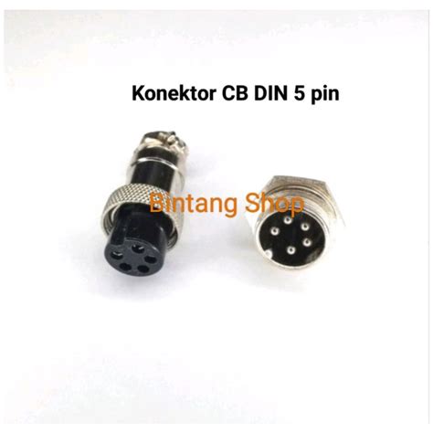 Jual Konektor Cb Din 5 Pin Per Set Shopee Indonesia