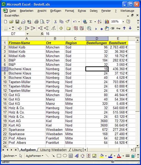 Excel Funktionerzeugung Einer Pivot Tabelle Mit Dem Pivot Assistenten