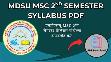 Mdsu Bcom 4th Semester Syllabus 2025 Pdf Download एमडीएसयू बीकॉम 4th सेमेस्टर सिलेबस पीडीऍफ़ करे