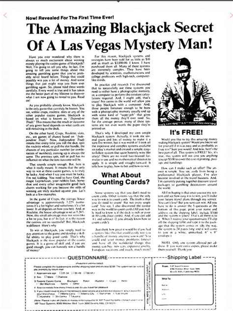 The Amazing Black Jack Secret Ad By Gary Halbert Pdf