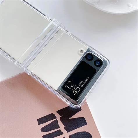 삼성 갤럭시 Z 플립 3 4 5 투명 하드 Pc 힌지 보호대 완전 보호 폰 케이스 Z 플립 3 4 5 충격 방지 커버