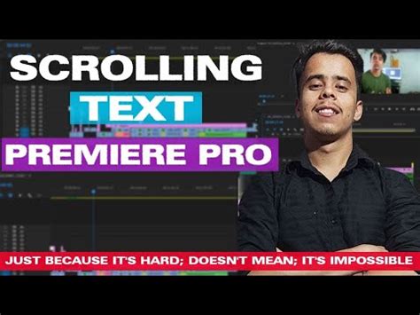 How To Add Scrolling Text In Premiere Pro Make Scrolling Text In