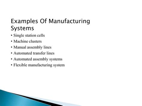 Types Of Manufacturing System Pptx