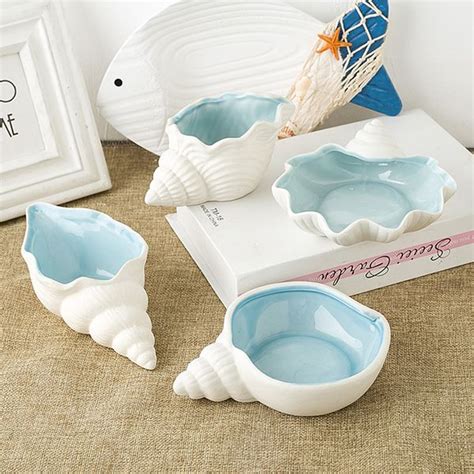 지중해 조개 껍질 세라믹 그릇 접시 인테리어 소품 위시버킷