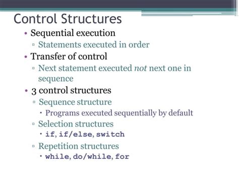 Control Structures Ifelse Switchcasepptx