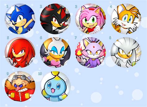 Sonic Buttons 38mm ⋆ V0idless