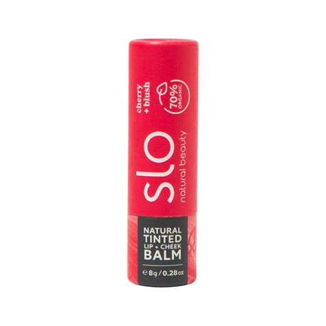 Slo Natural Beauty Org Lip And Cheek Balm Tinted Cherry And Blush 8g