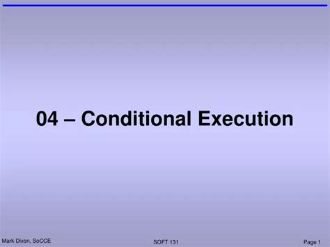 ppt 04 conditional execution powerpoint presentation free download