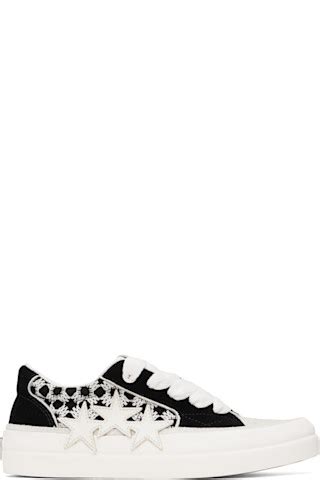Black And Off White Ma Quad Sunset Skate Low Sneakers By Amiri On Sale
