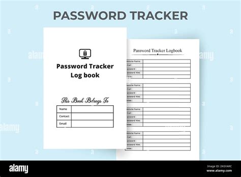 password tracker kdp interior journal website password tracker log