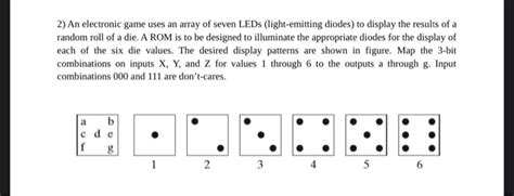 solved 2 an electronic game uses an array of seven leds