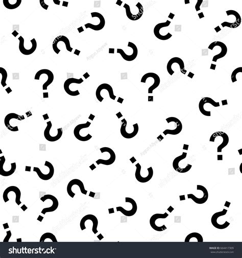 Question Mark Seamless Pattern Vector Seamless Stock Vector Royalty Free 664417309