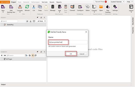 Record Tests In Test Studio Progress Test Studio