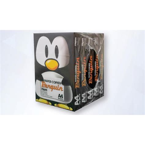 กระดาษถ่ายเอกสาร เพนกวิน A4 70 แกรม 1กล่อง5รีม Part It Part Printer Thaipick