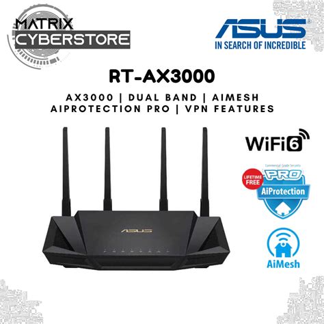 Asus Rt Ax3000 V2 Ax3000 Dual Band Wifi 6 Extendable Router Aimesh
