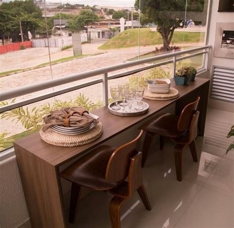 Varanda Mesa Varanda Varanda Estreita Varandas Gourmet Apartamento