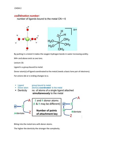 Chemistry 2 Notes Chem10004 Chemistry 2 Unimelb Thinkswap