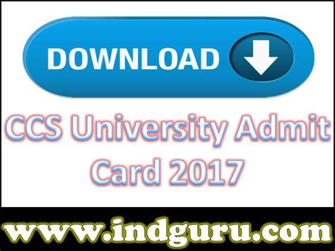 Latest CCS University Admit Card Download Regular Private UG PG Hall Ticket