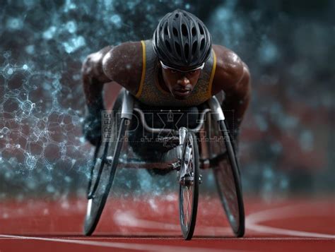 Free Photos Paralympic Wheelchair Athlete Racing On Track In