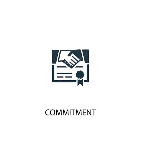 Premium Vector Commitment Icon Simple Element Illustration Commitment Concept Symbol Design