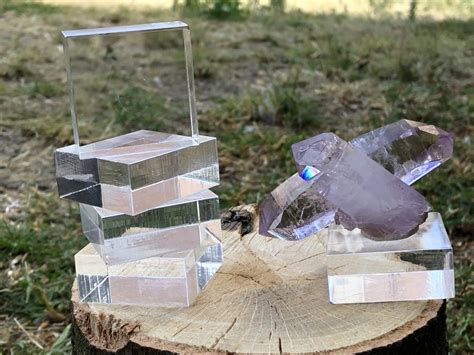 Juego de 12 bases de acrílico 40 x 40 x 18 mm MERCADILLO DE ROCAS COM