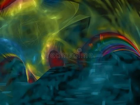Abstract Digital Fractal Dynamic Decoration Flow Creative Design