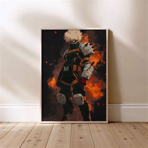Bakugo Anime Art Print My Hero Academia Room Decor Etsy