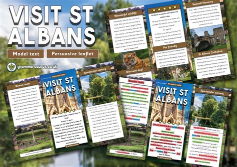 Year 4 Model Text Persuasive Advert Visit St Albans Grammarsaurus