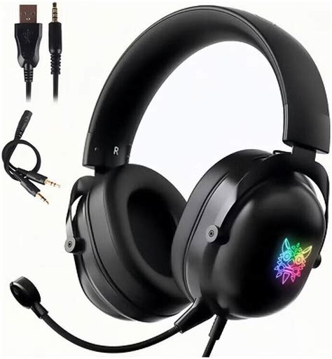 Usb Rgb Professional Gaming Headset With Microphone Led Light And Noise Cancellation D