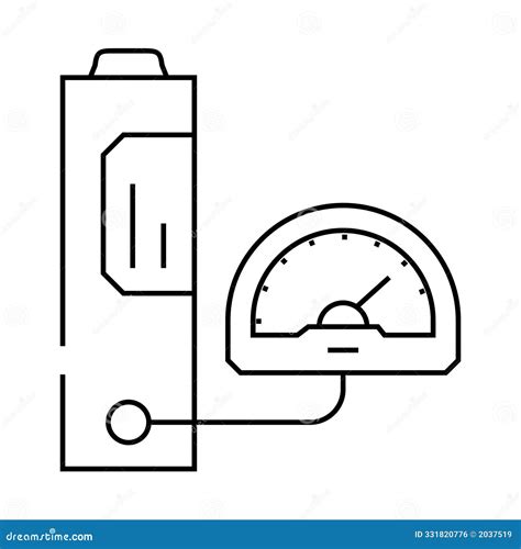 Energy Density Line Icon Vector Illustration Stock Vector
