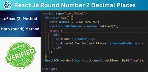 React Round To 2 Decimal Places Tofixed 2method Mathfloor