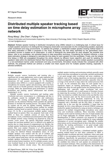 Distributed Multiple Speaker Tracking Based On Time Delay Estimation In