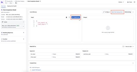 manage a modeling project create a direct model deployment palantir