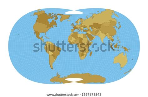 World Map Laskowski Trioptimal Projection Map Stock Vector Royalty Free 1597678843 Shutterstock