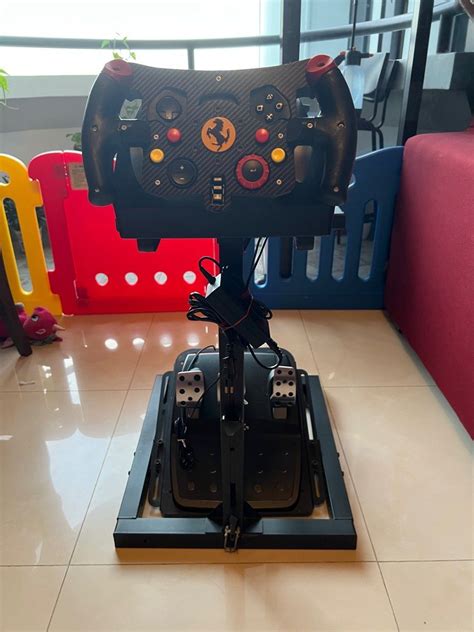 Sim Racing Rig Logitech G With Custom Ferrari Racing Wheel And Next Level Racing Stand
