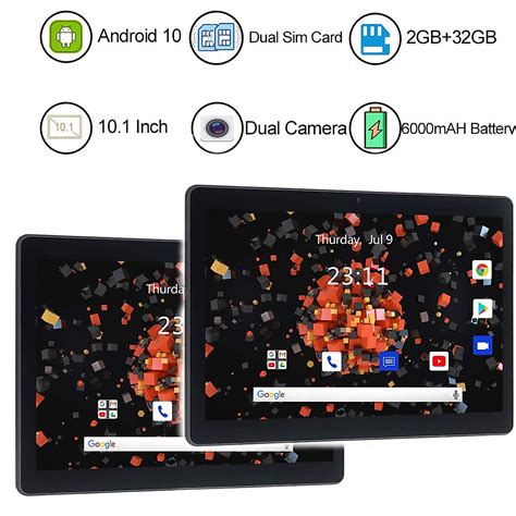 Zonko 10 Inch Android Tablet Dual Camera 32gb Storage