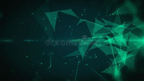 Digital Abstract Plexus Dot Line Connection Structure Spinning Concept Minimalistic Geometric